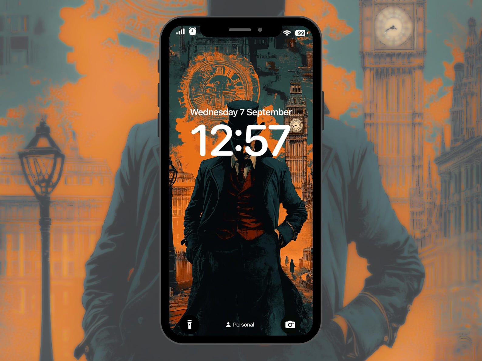 Victorian Detective: Steampunk London Phone Wallpaper - Etsy