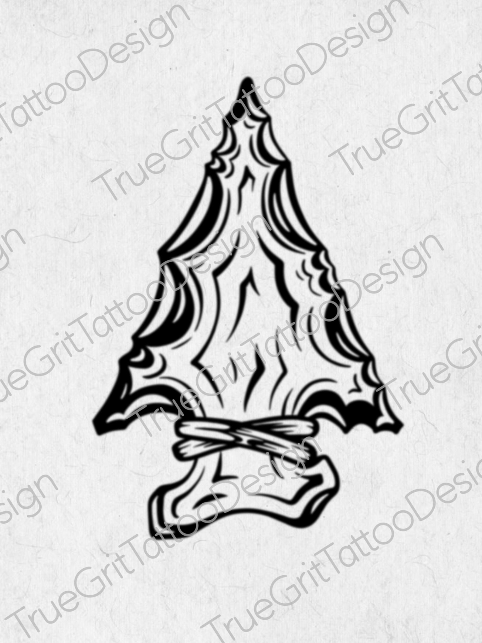 Arrowhead Tattoo Flash - Etsy