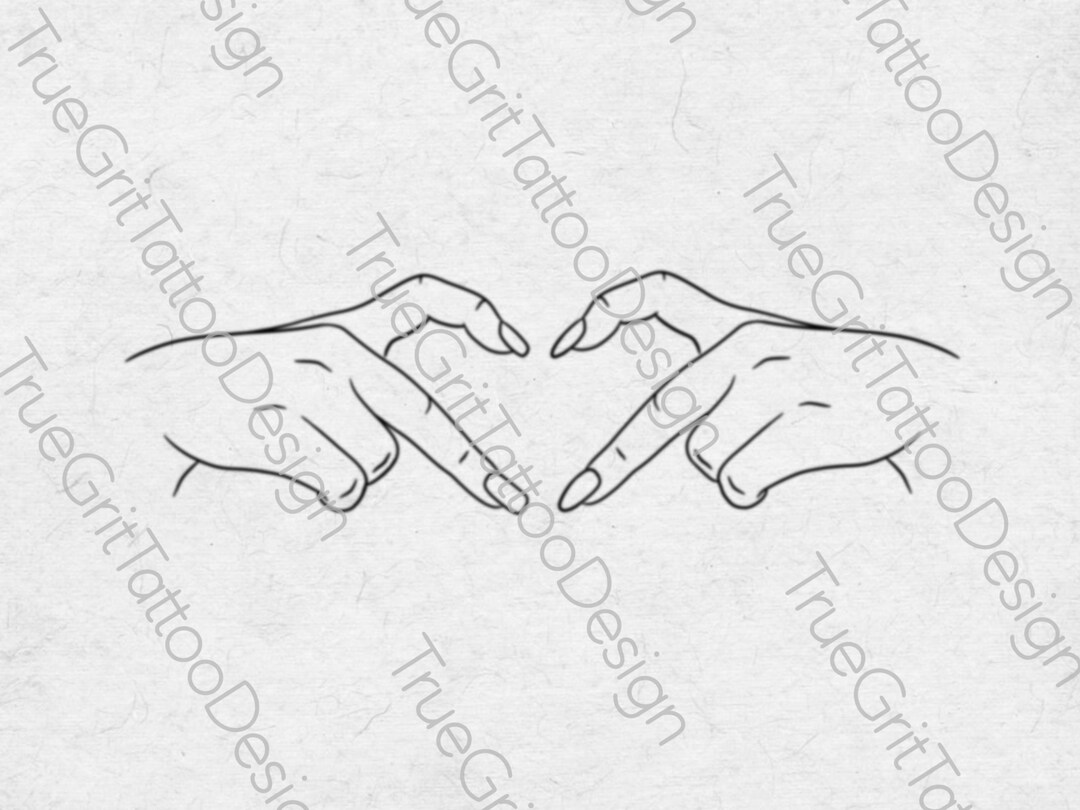 Heart Hands Matching Tattoos - Etsy