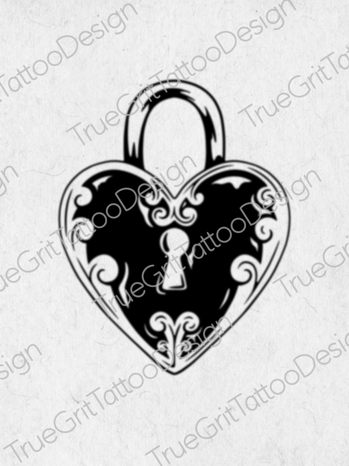 Heart Lock and Key Matching Tattoos - Etsy