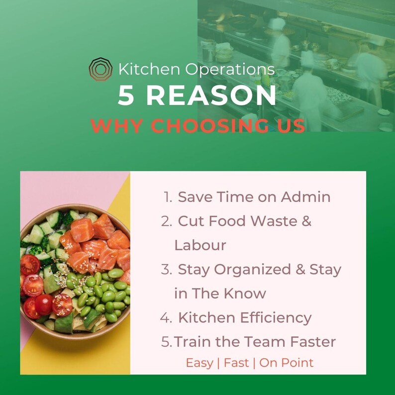 Kitchen Operations Checklist Excel Sheets With Recipe Cost & Inventory ...