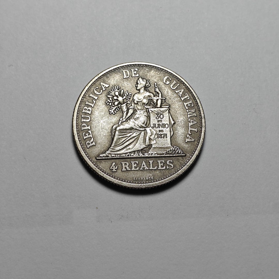 Guatemala Coin, Coin 4 Reales Guatemala - Etsy