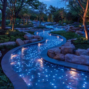 24 Fairy Tale River Clipart, Magical Night Scene Digital Download ...