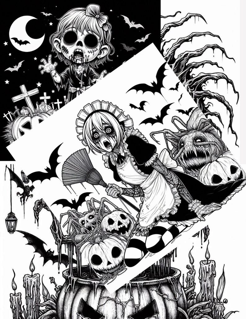 Halloween Creepy, Scarry Printables, Fright and Fun, Printable ...