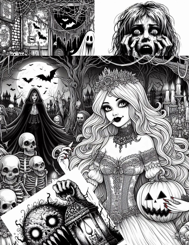 Halloween Creepy, Scarry Printables, Fright and Fun, Printable ...