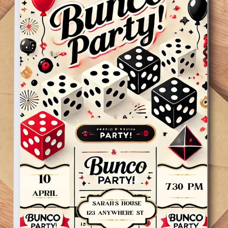 Bunco Printable Flyer - Etsy UK