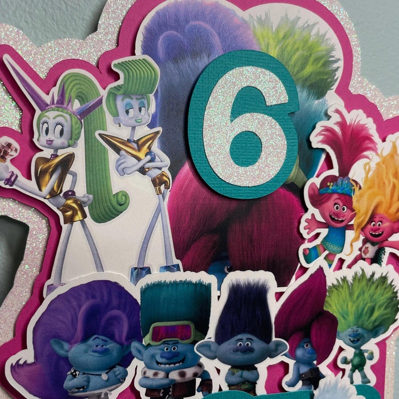 Trolls Cake Toppers - Etsy