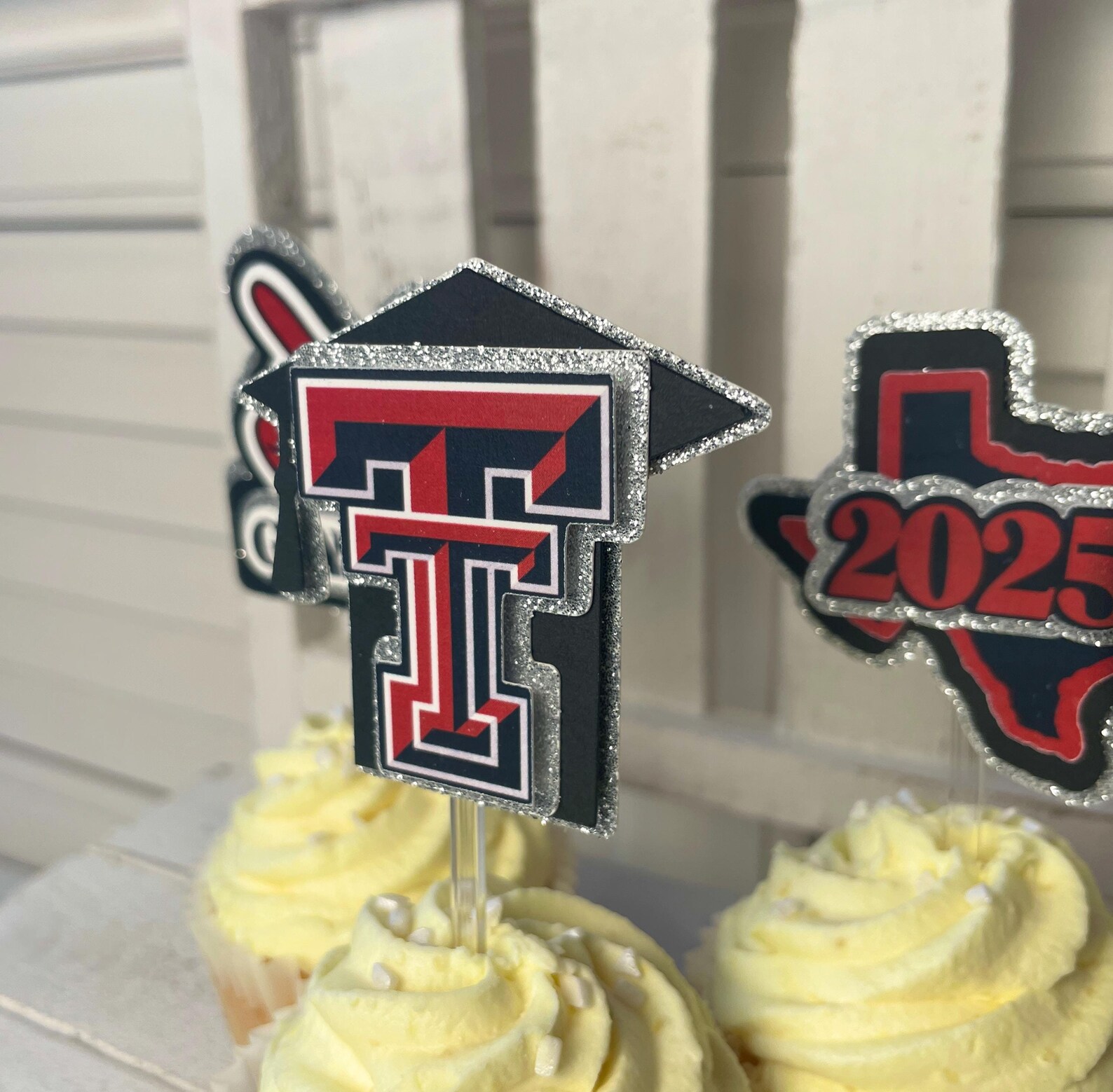 Texas Tech Cupcake Toppers – Red Raiders Party Decor – TTU Game Day ...