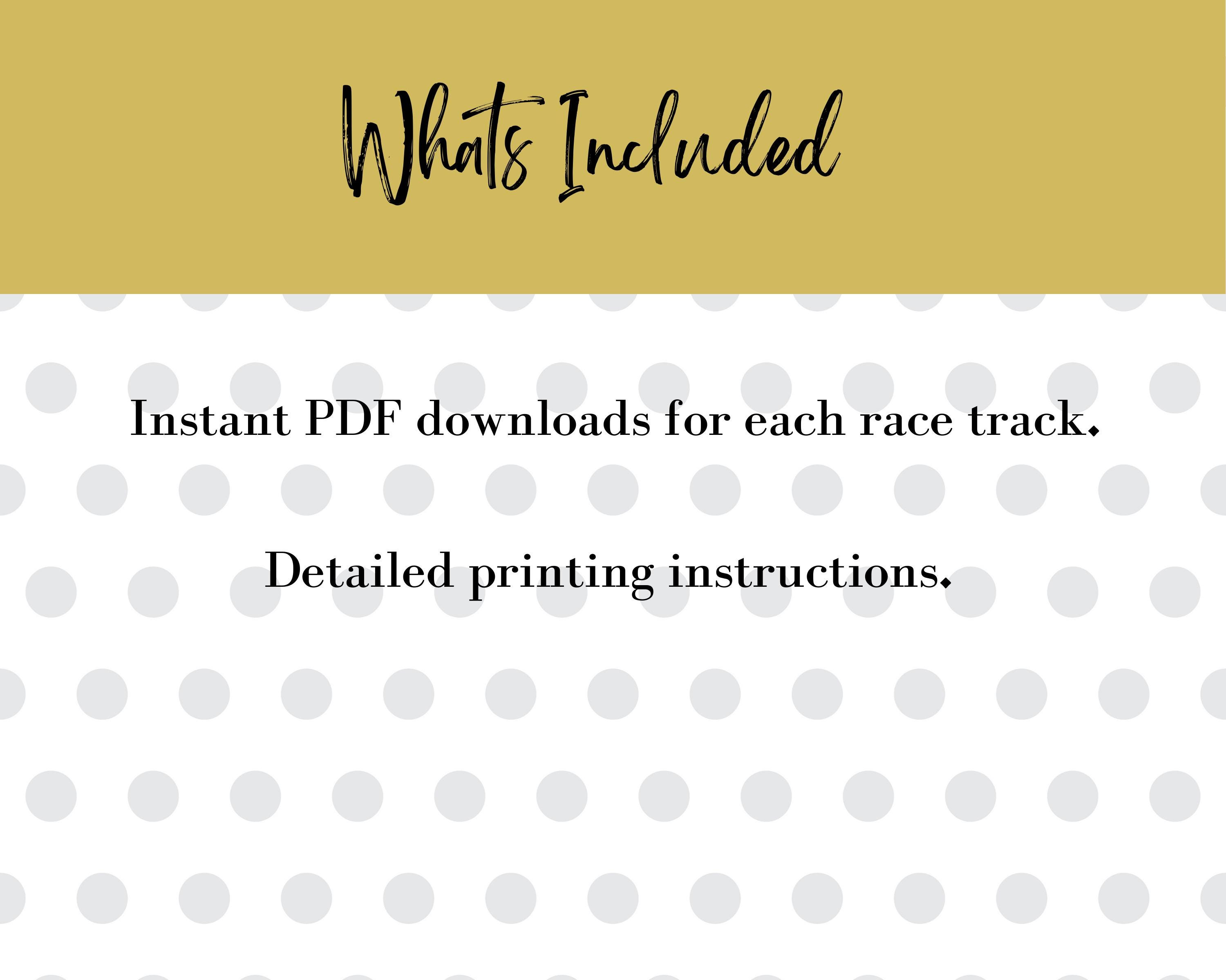 Printable Race Track Coloring Posters for Kids, 10 Giant Printable ...