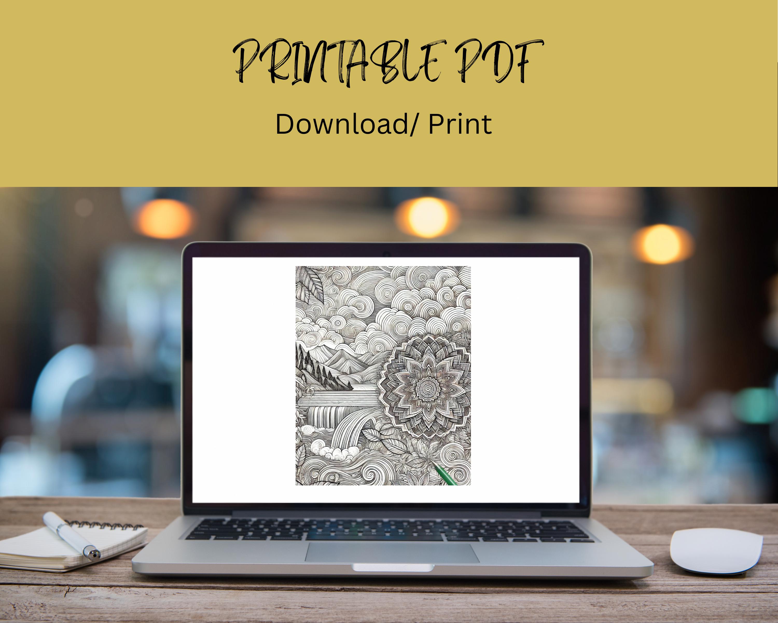 Printable Mindfulness Adult Coloring Pages | Relaxation and Stress ...