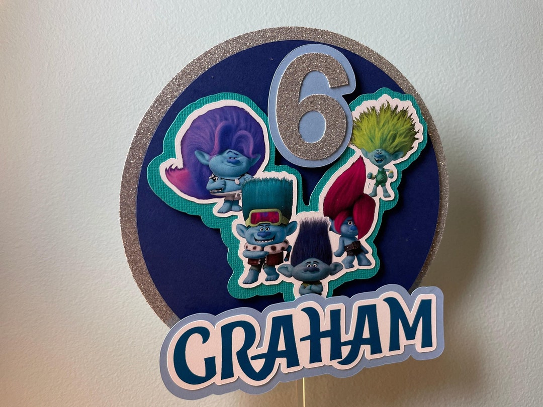 Personalized Trolls Band Together Brozone Cake Topper - Etsy