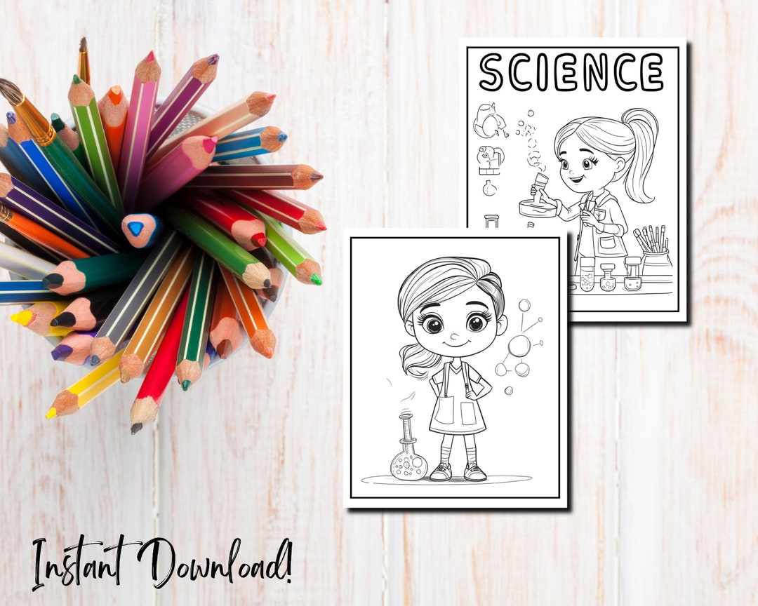 Girls in STEM Science Math Coloring Pages | Empowering Women Scientists ...