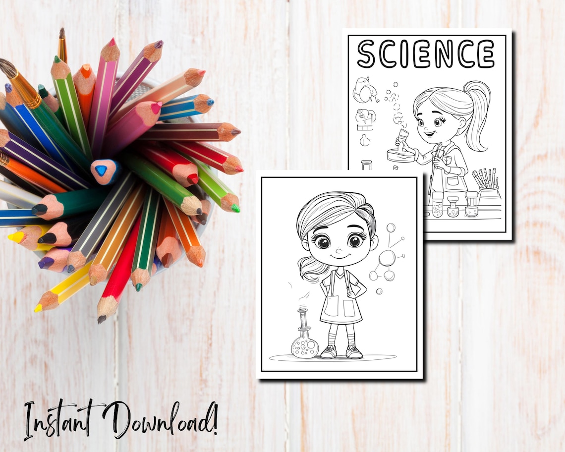 Girls in STEM Science Math Coloring Pages | Empowering Women Scientists ...
