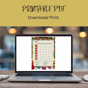 Printable Christmas Bunco Score Sheets, Tally Sheets, and Table Cards ...