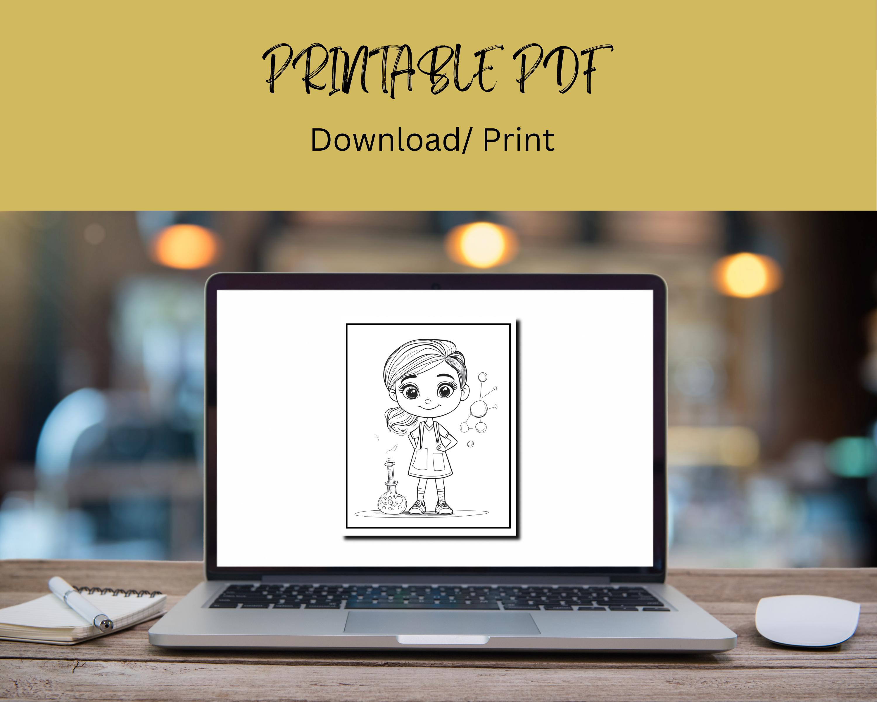 Girls in STEM Science Math Coloring Pages | Empowering Women Scientists ...