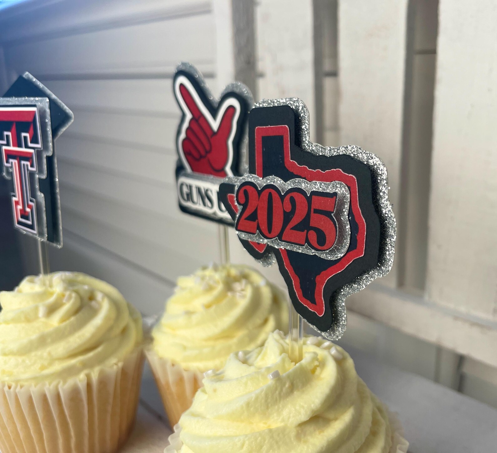 Texas Tech Cupcake Toppers – Red Raiders Party Decor – TTU Game Day ...