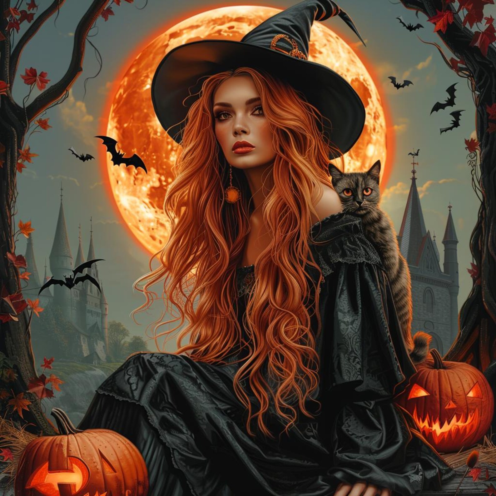 24 Halloween Witch Clipart, Spooky Halloween Art, Witch Clipart ...