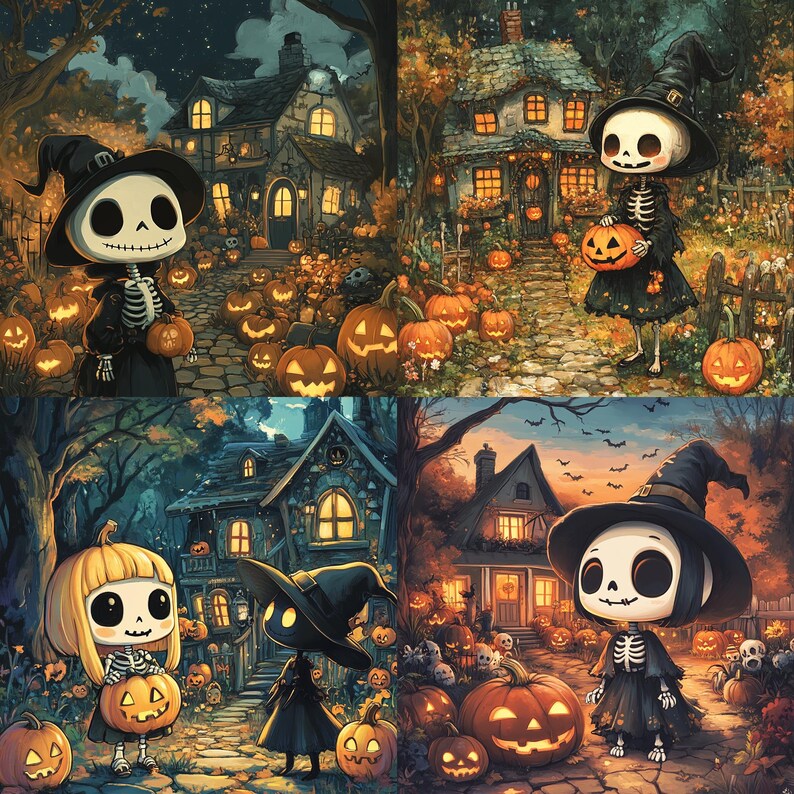 24 Halloween Clipart, Spooky Haunted House Digital Art, Halloween ...