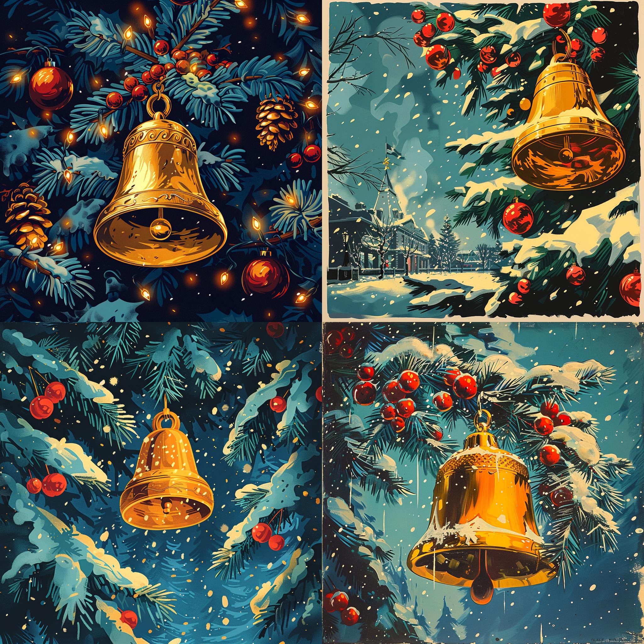 24 Christmas Bell Clipart, Christmas Bell Clipart, Holiday Decor ...