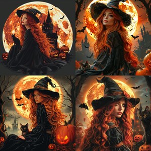 24 Halloween Witch Clipart, Spooky Halloween Art, Witch Clipart ...