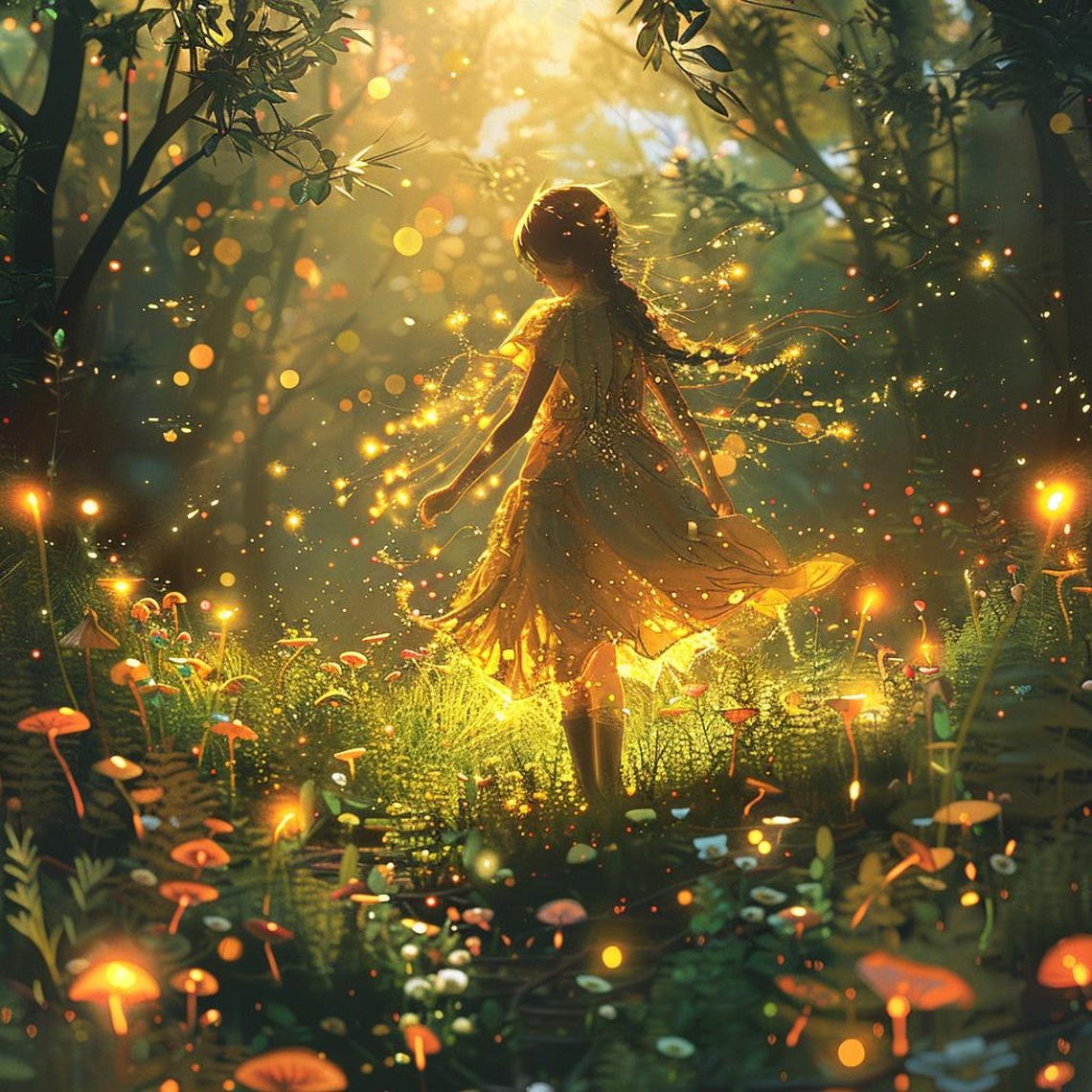 24 Magical Fairy Clipart, Magical Woodland Fairy Clipart, Whimsical Forest Art Print, Fantasy ...