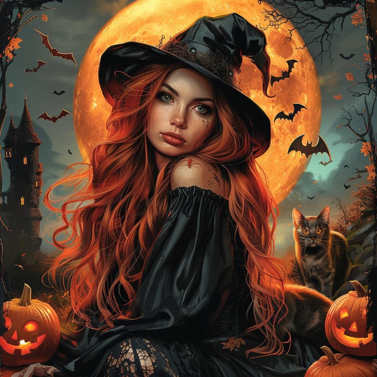 24 Halloween Witch Clipart, Spooky Halloween Art, Witch Clipart ...