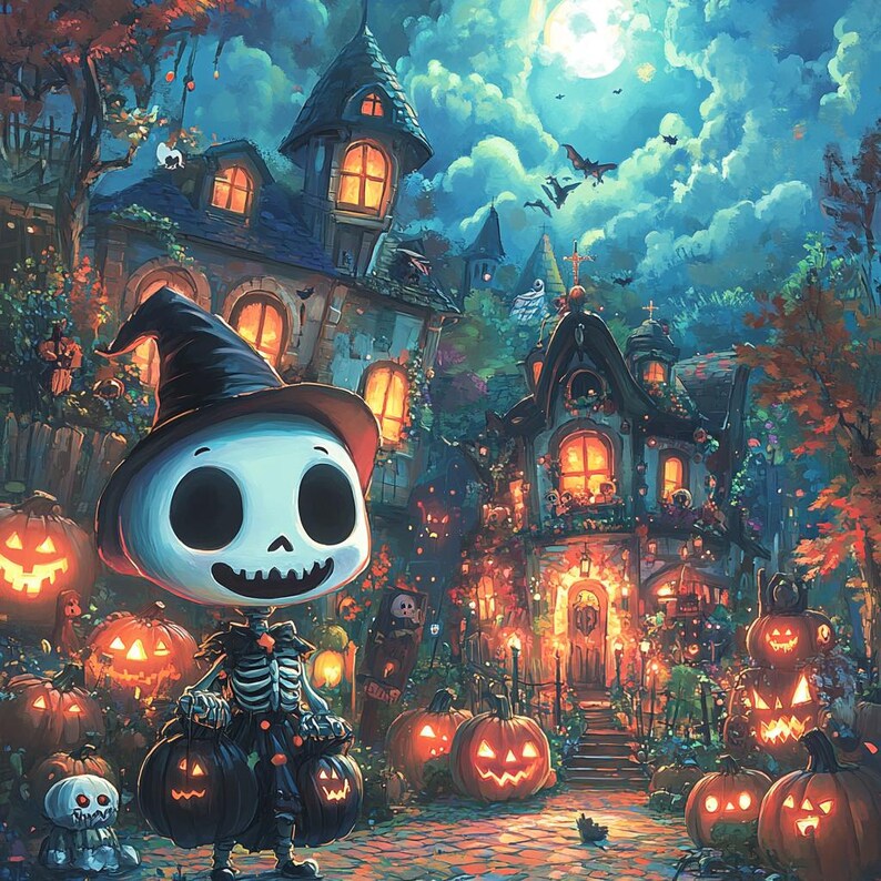 24 Halloween Clipart, Spooky Haunted House Digital Art, Halloween ...