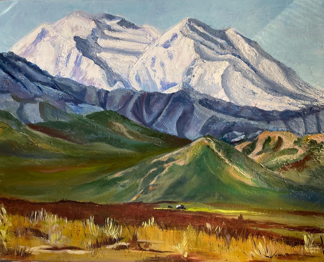 Denali Alaska, Original Painting - Etsy