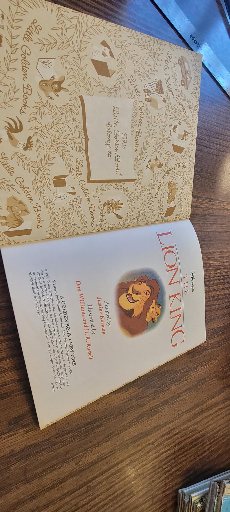Disney's the Lion King A Little Golden Book 1996 - Etsy