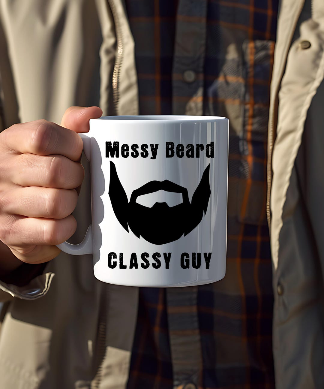 Messy Beard, Classy Guy Funny Mug for Men, Funny Mug for Him, Funny Mug ...