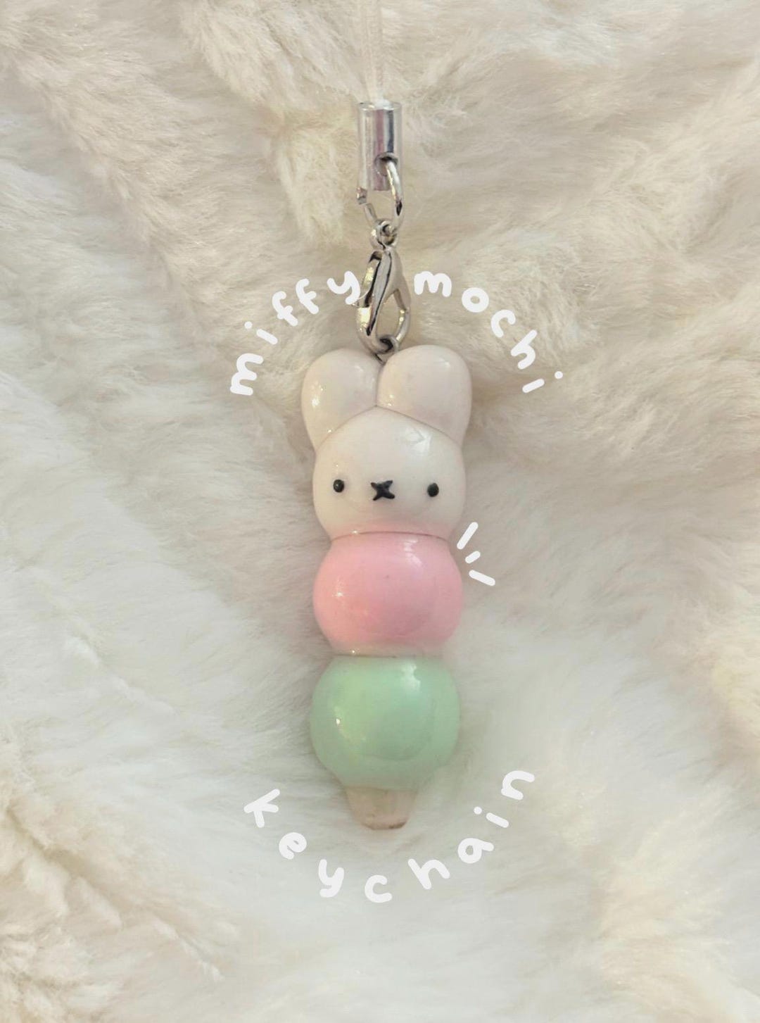 Miffy Mochi Dango Bunny Clay Handmade Keychain Charm! ~fan Art~ - Etsy