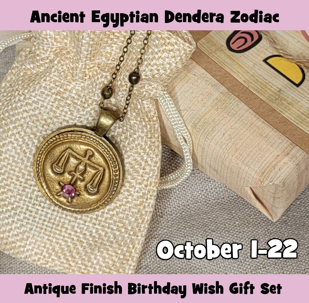 Ancient Egyptian Birthstone Necklace, October Libra, Scales of Ma'at ...