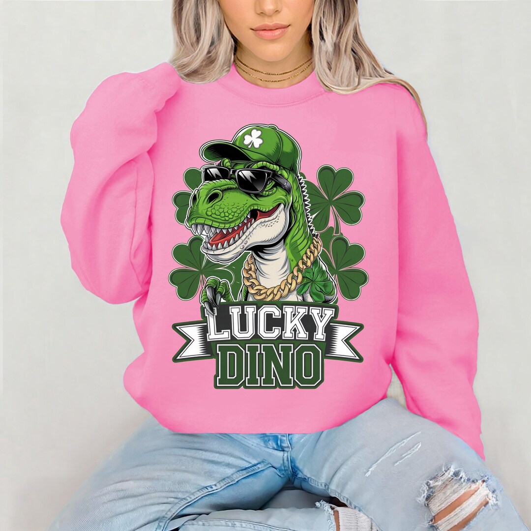 St Patricks Day PNG, Dinosaur PNG, Lucky Dino Png, Funny St Pattie, St ...