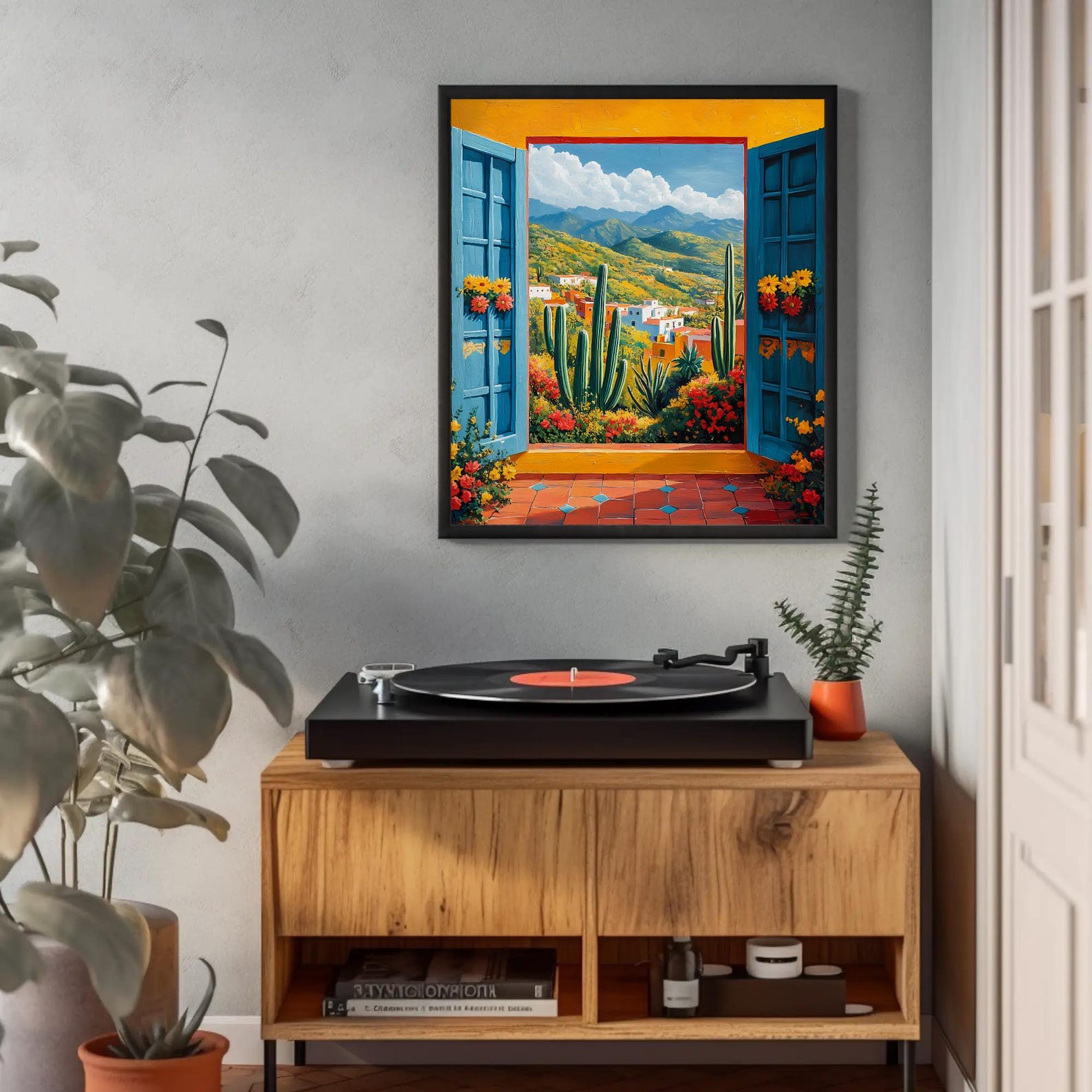 Colorful Mexican Window View, Mexico Prints, Printable Hispanic Wall ...