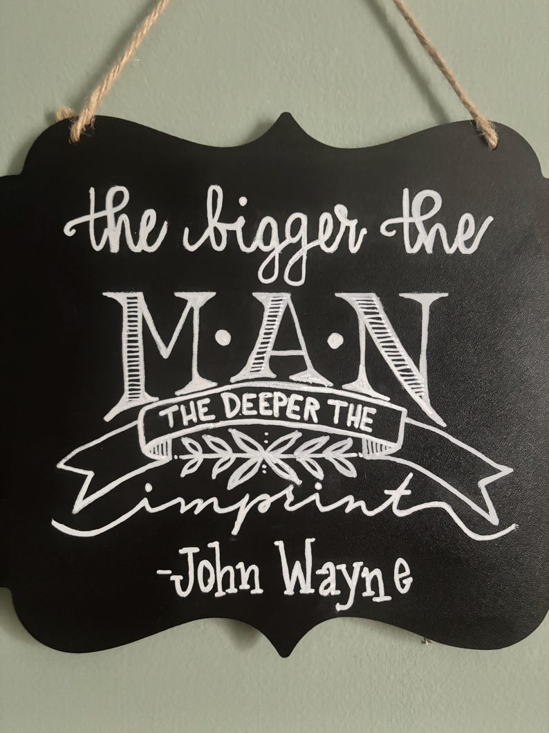 Hand-lettered John Wayne Quote Sign - Etsy