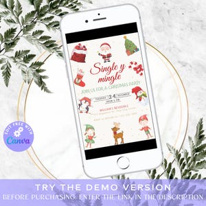 Editable Christmas Party Invitation, Kids Christmas Invitation, Holiday ...