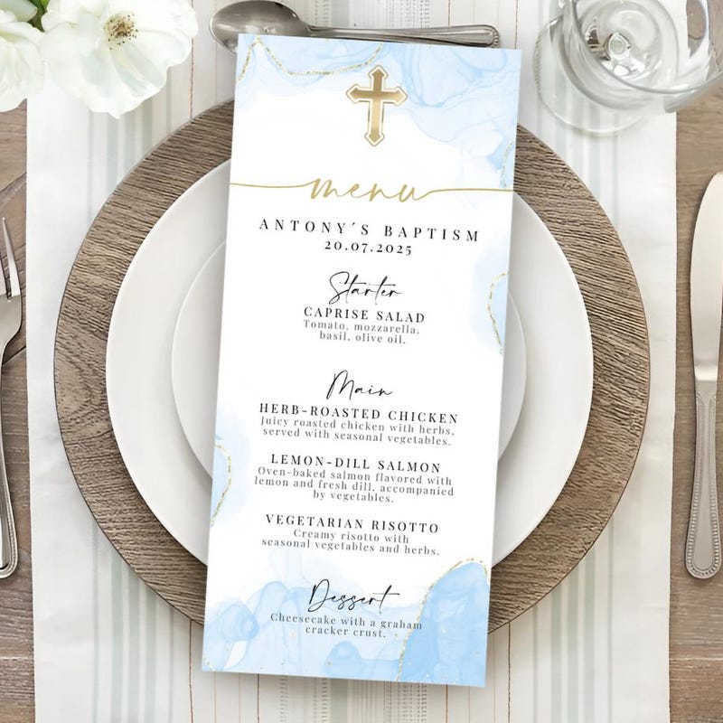 The Blue Menu - Etsy