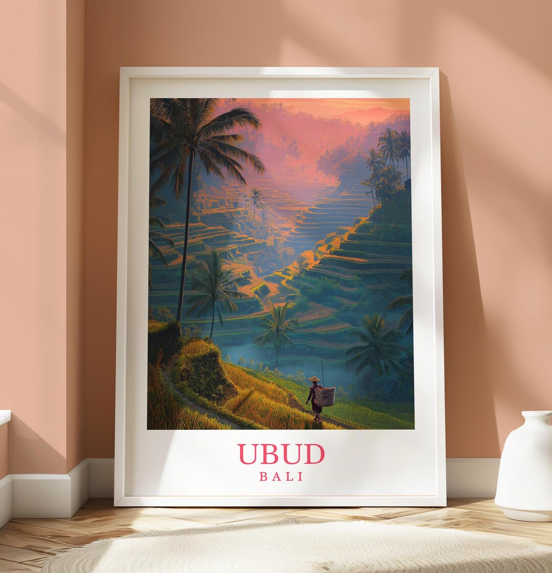 Ubud Bali Location Poster - Travel Home Decor - Location Print - Ubud ...
