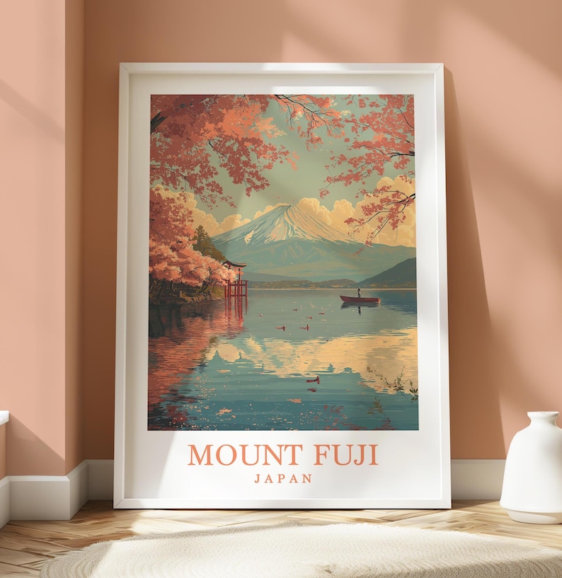 Mount Fuji Travel Poster: Japan Location Art Print - Etsy