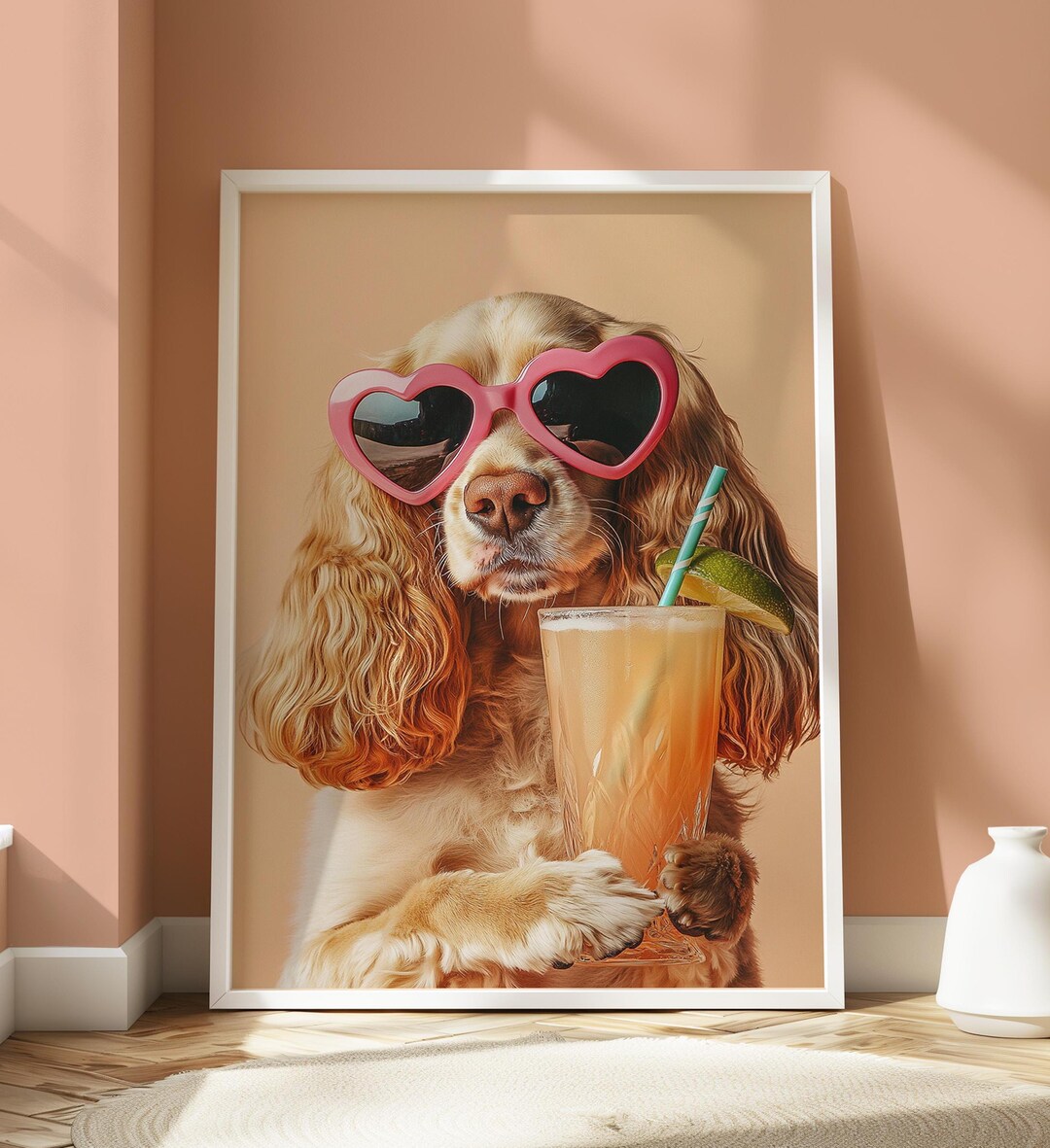 Cocker Spaniel Poster - Quirky Animal Design - Spaniel Print - Cocker ...