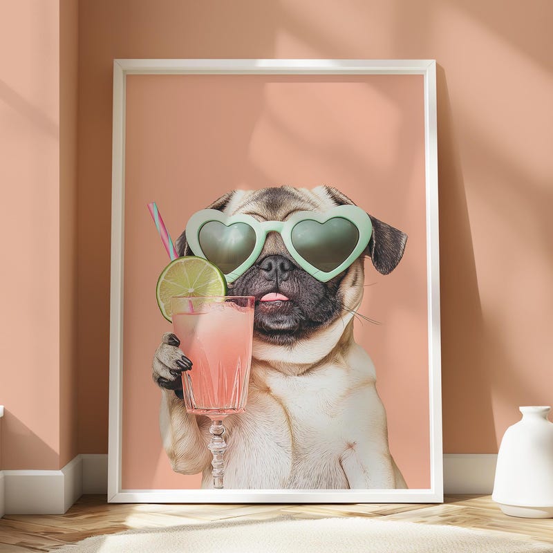 Pug Print - Etsy