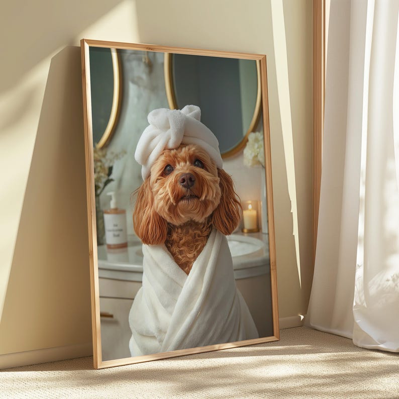 Cockapoo Poster - Cockapoo Cute Print - Funny Dog Print - Cockapoo Bath ...