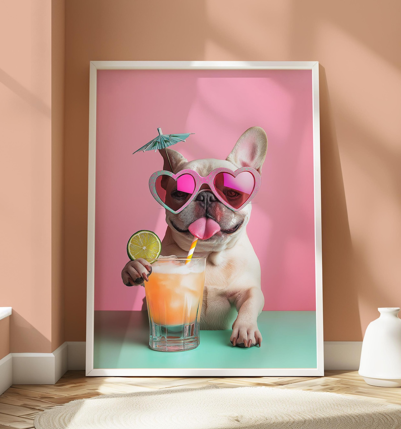 French Bull Dog Poster - Animal Design - Frenchie Print - French Bull ...