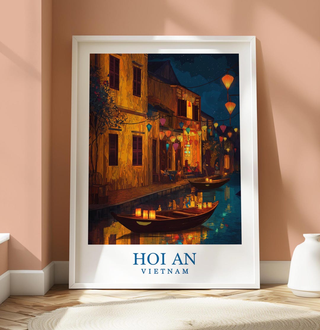 Hoi an Vietnam Travel Poster: Modern Boho Home Decor - Etsy