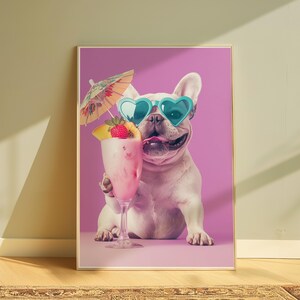 French Bull Dog Poster - Animal Design - Frenchie Print - French Bull ...