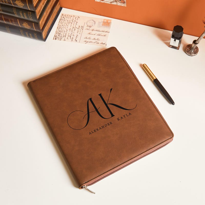 Leather Engraved Folders - Etsy