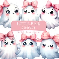 Pink Halloween Watercolor Clipart,halloween Clip Art,kids Halloween Diy ...