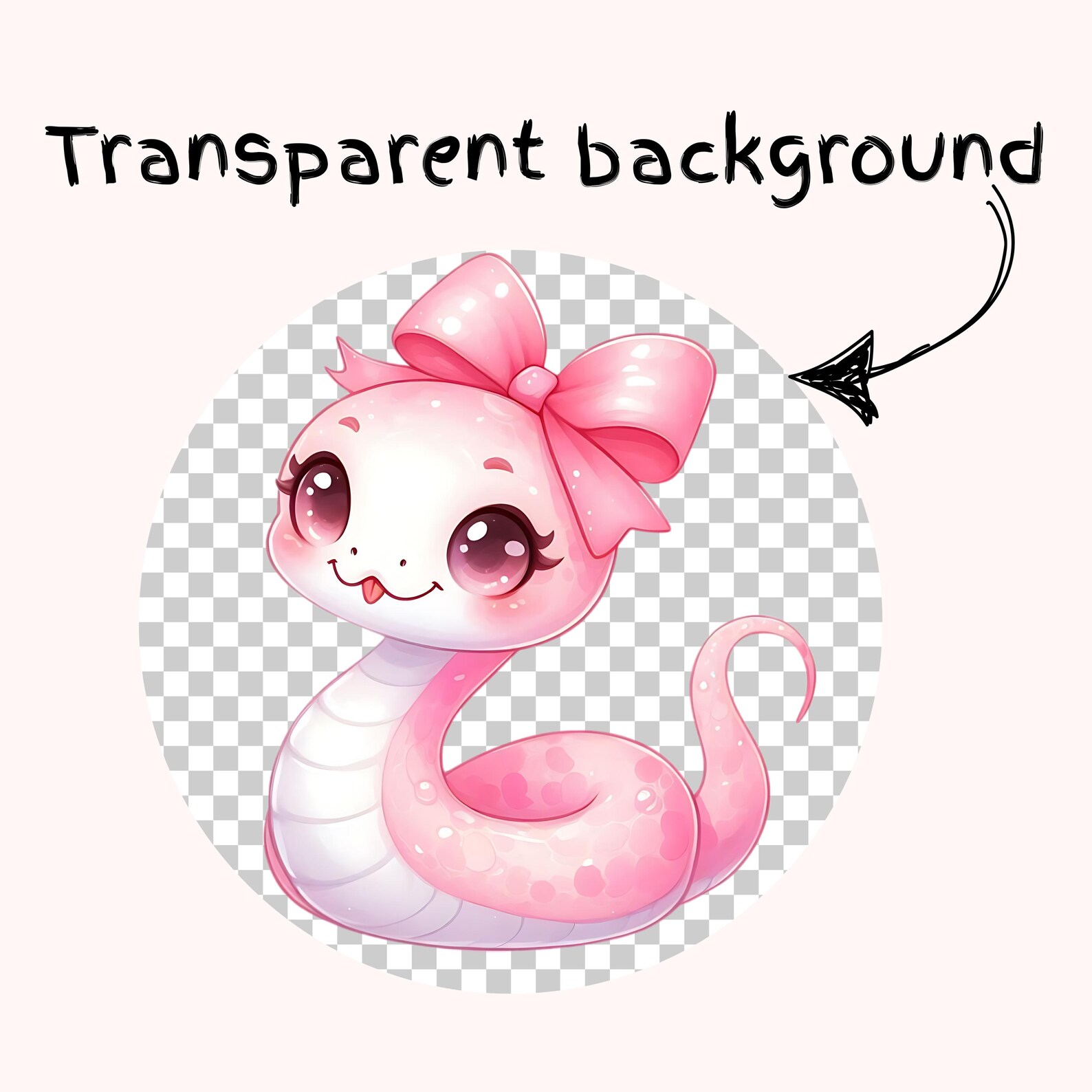 Pink Snake Clipart Bundle 15 PNG High Quality Cute Watercolor Snake ...