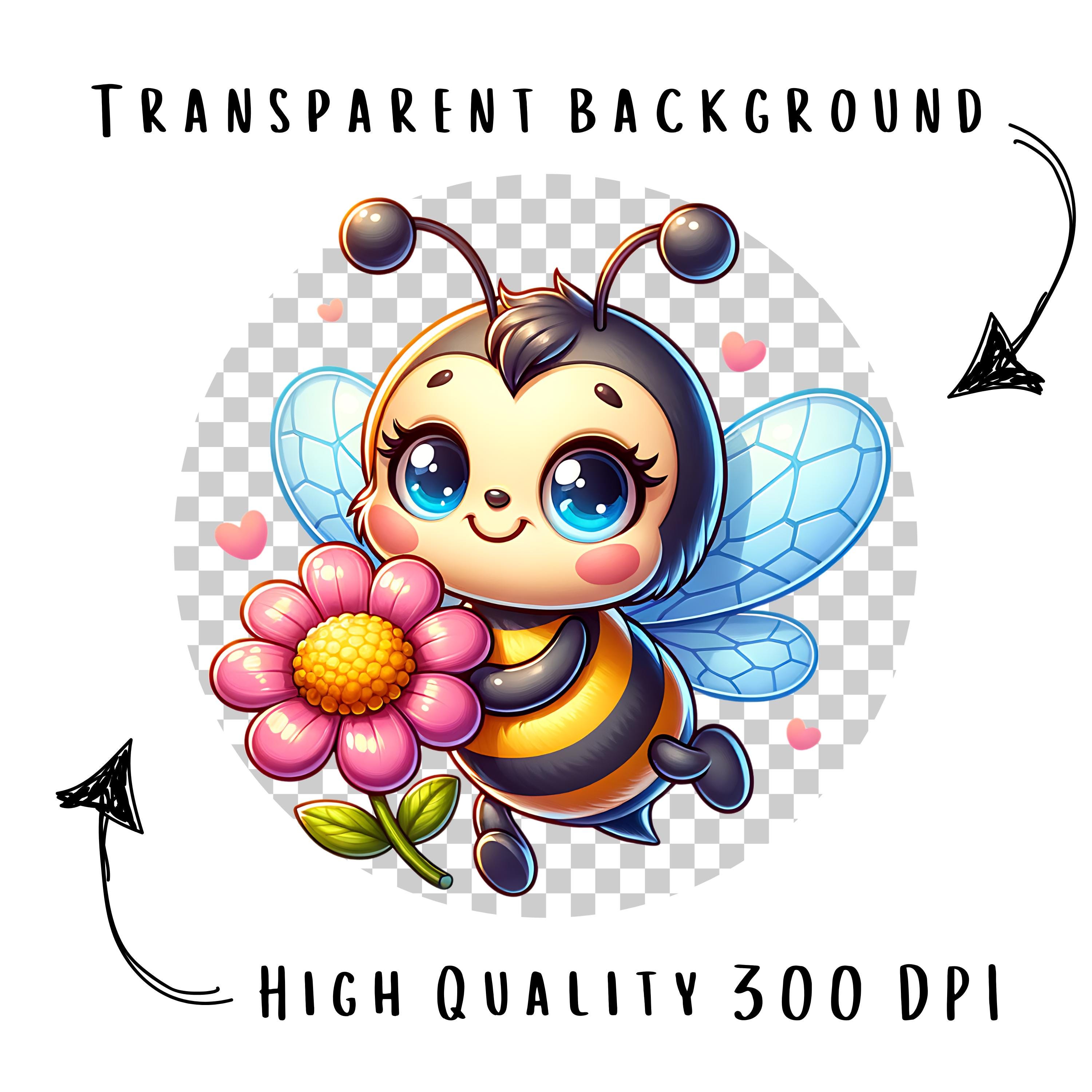 Cute Bumble Bee Clipart Bundle 12 PNG Baby Bee PNG Cute Clip Art for ...