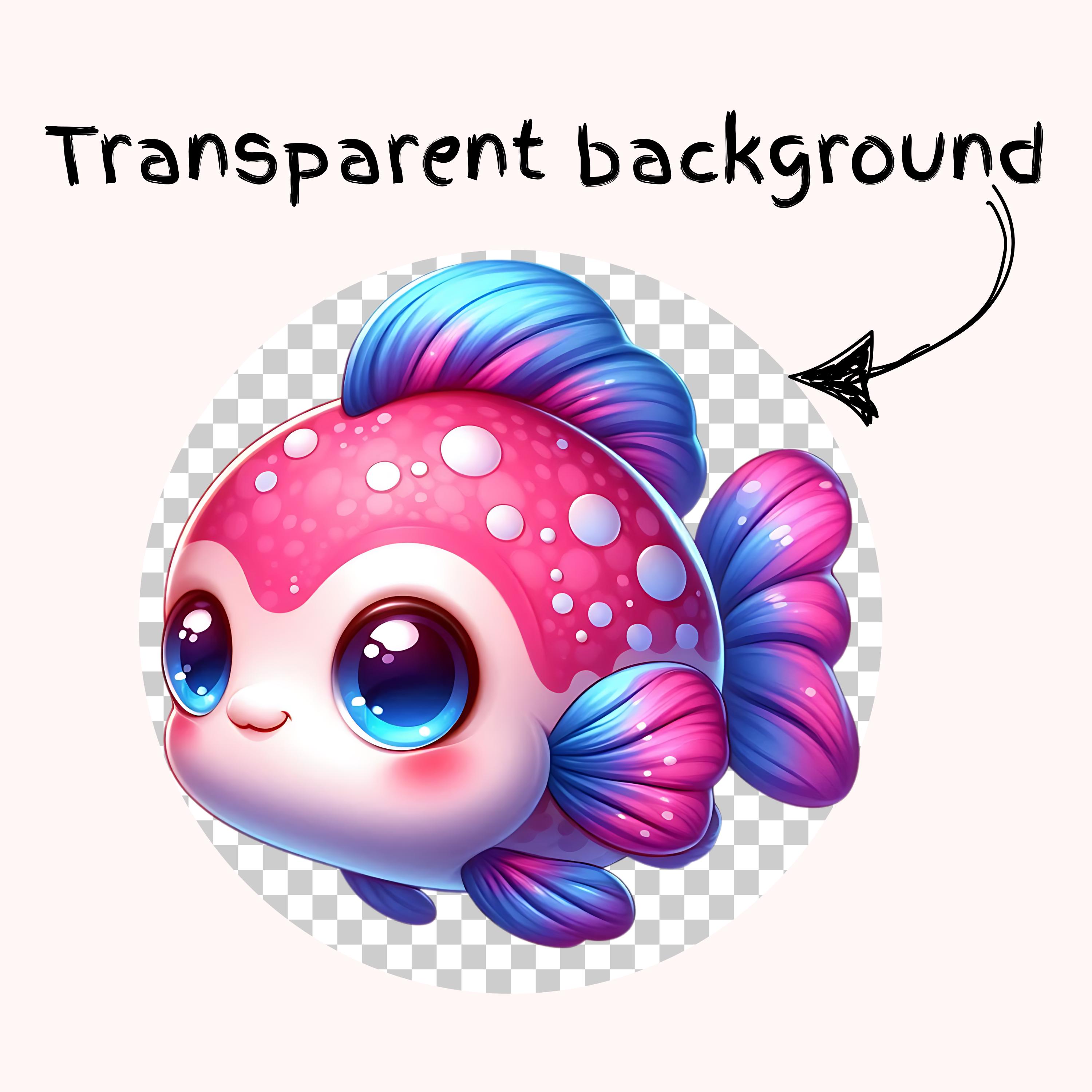 Little Fishies Clipart Bundle 20 PNG High Quality Cartoon Style Cute ...